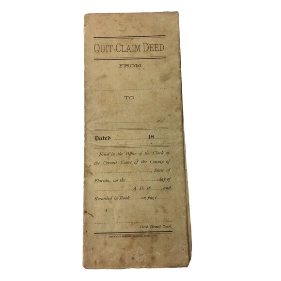 Other | Antique 189 Ephemera Property Quit Claim Deed Orange County ...